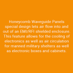 Honeycomb Waveguide Panels for EMI/RFI Shielding | ICS / ICD 705